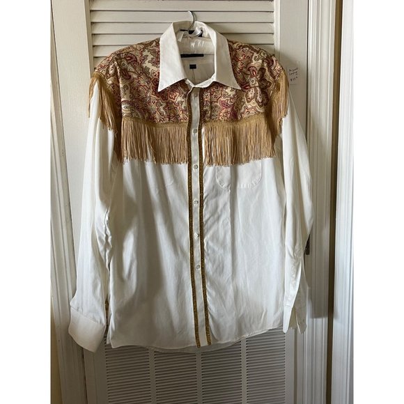 Arrow | Tops | Western Embellished Dress Shirt Arrow Fringed Sequins ...